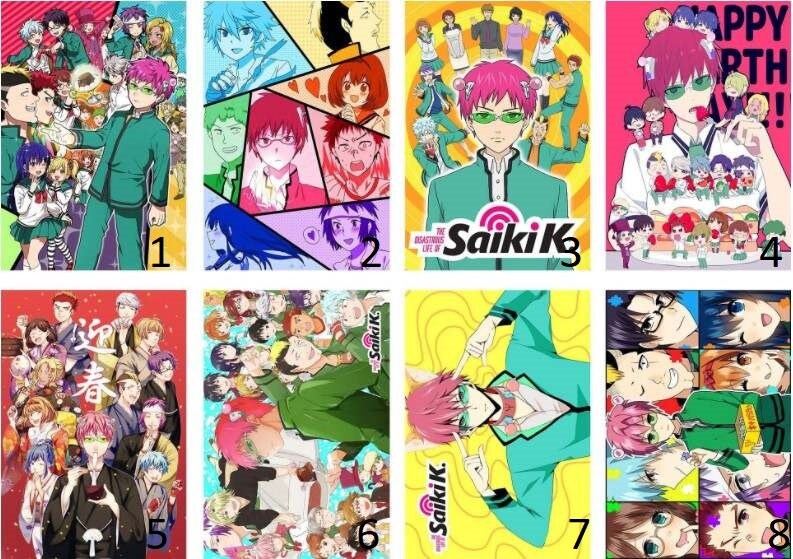 Saiki K Posters| High Quality Laminate Embossed | Anime Posters | Kusuo ...