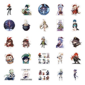 Genshin Impact Stickers | Set of 100 | Waterproof Vinyl Stickers ...