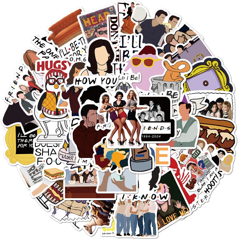 Friends TV Show Stickers Set of 50 Vinyl Stickers Rachel - Etsy
