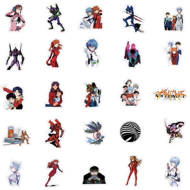 Neon Genesis Evangelion Stickers Set of 100 Waterproof | Etsy