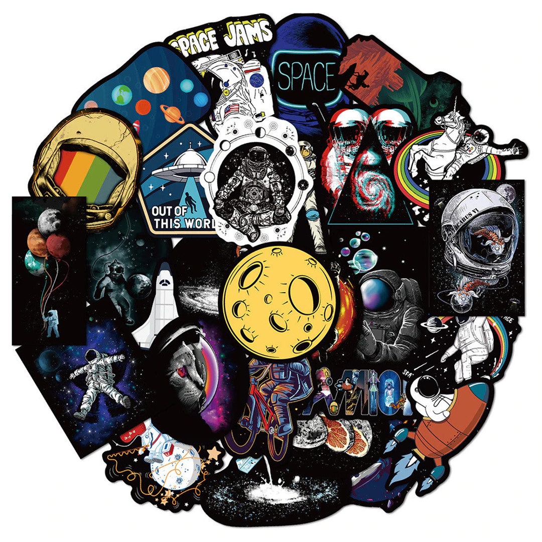 Astronaut Stickers | Space Stickers | Set of 50 | SAME Day SHIPPING ...