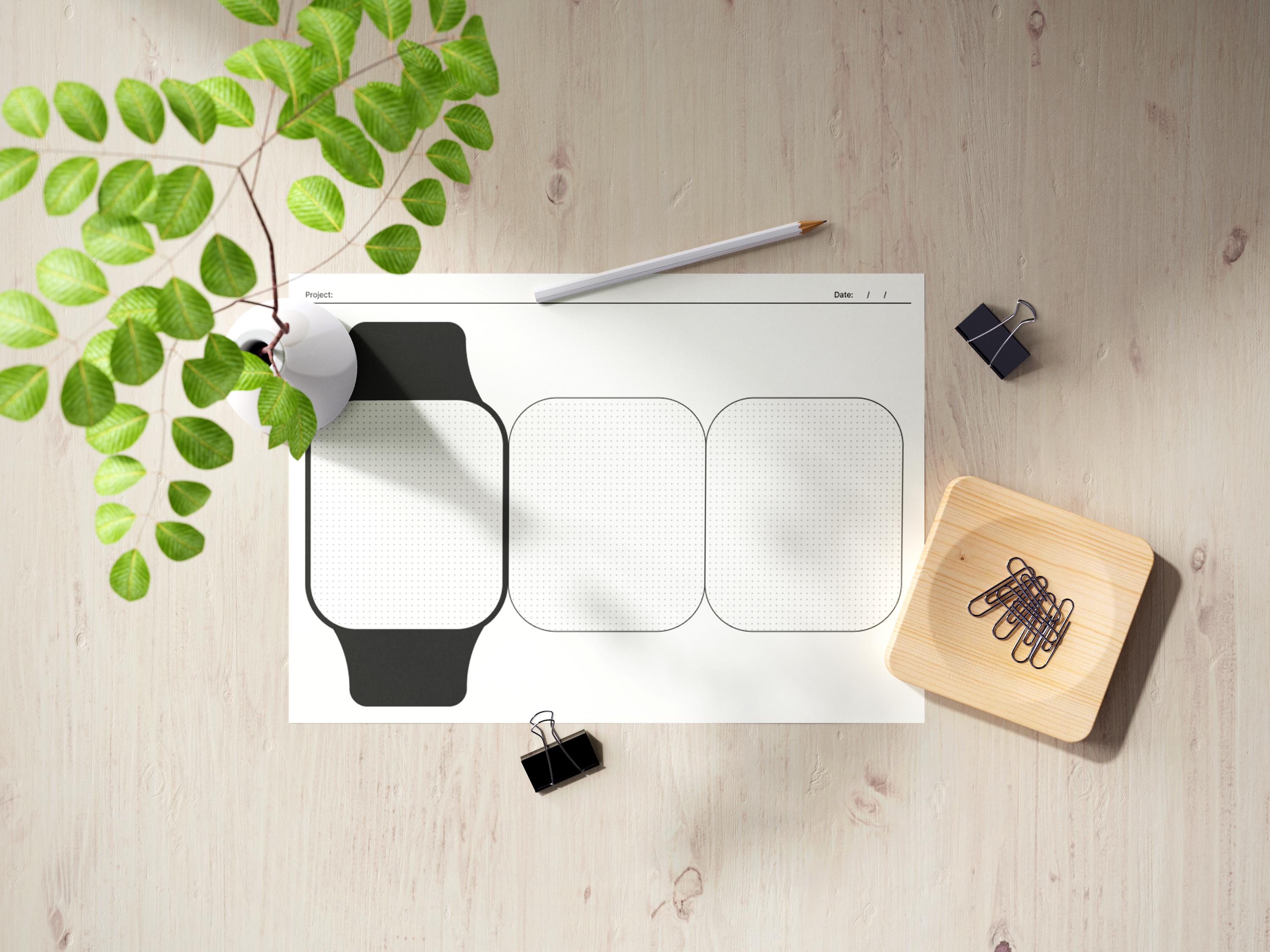 36 A4 Printable UX Wireframes for Desktop, Tablet, Mobile & Smartwatch ...