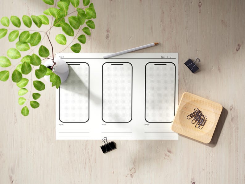 36 A4 Printable UX Wireframes for Desktop, Tablet, Mobile & Smartwatch ...