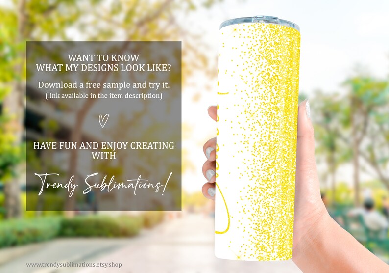 Yellow Glitter Border Tumbler PNG Bright Yellow Glitter 20 Oz - Etsy