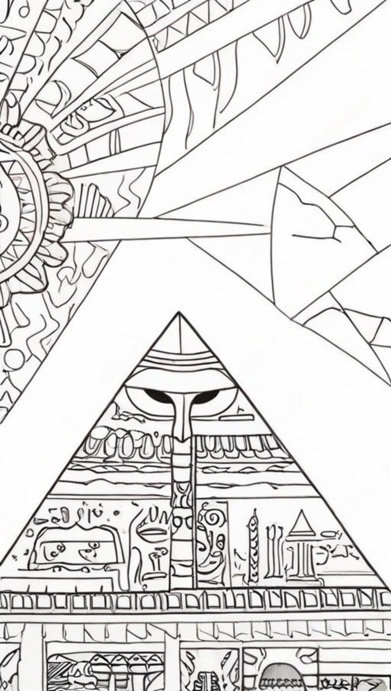 Etsy Ancient Egypt Inspired Coloring Sheets -25 Sheets ( Printables ...