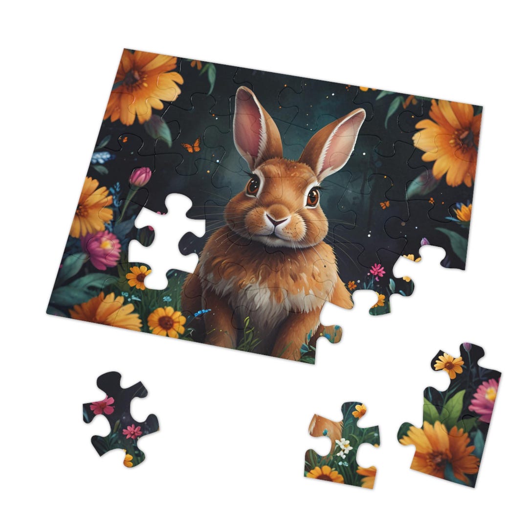 Jigsaw Puzzle Scottish Rabbit Animal Lovers Gift, 30-1000 Piece Puzzle ...
