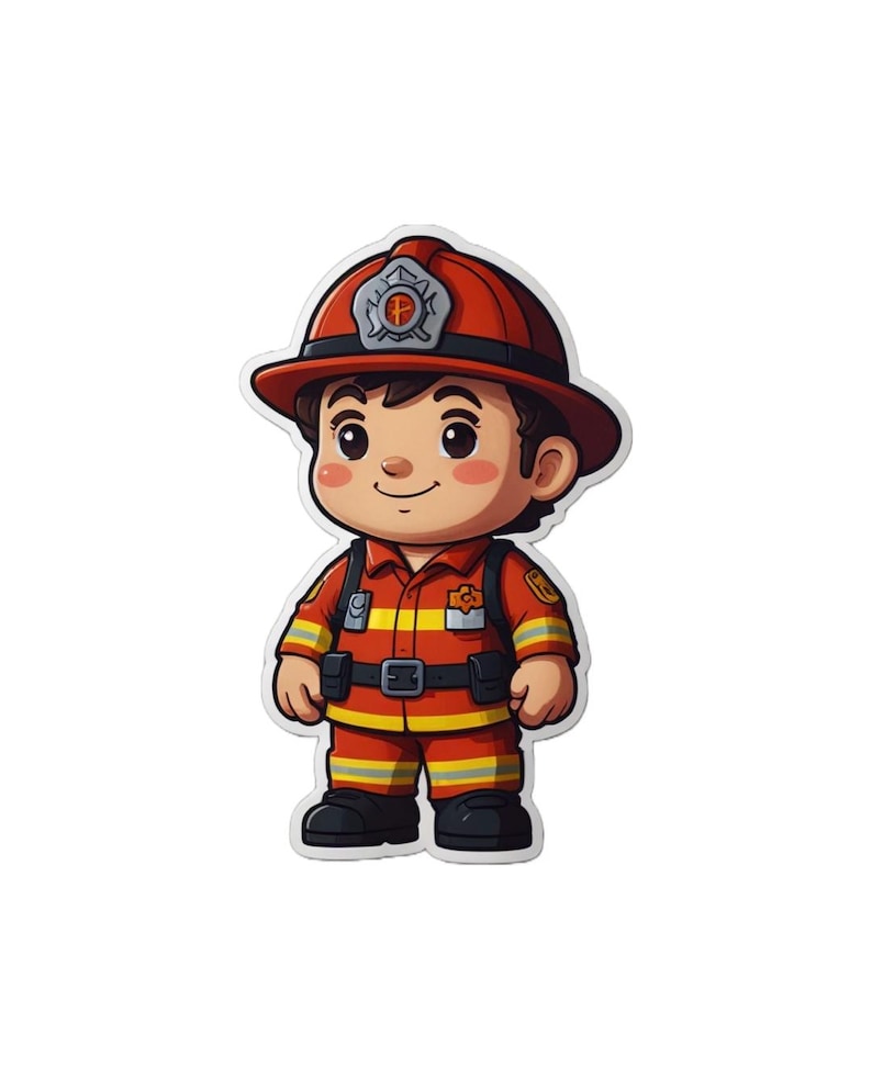 Cute Firefighter Cartoon Clipart / Vector Jpg,svg,pdf,jpeg,gif and PNG ...