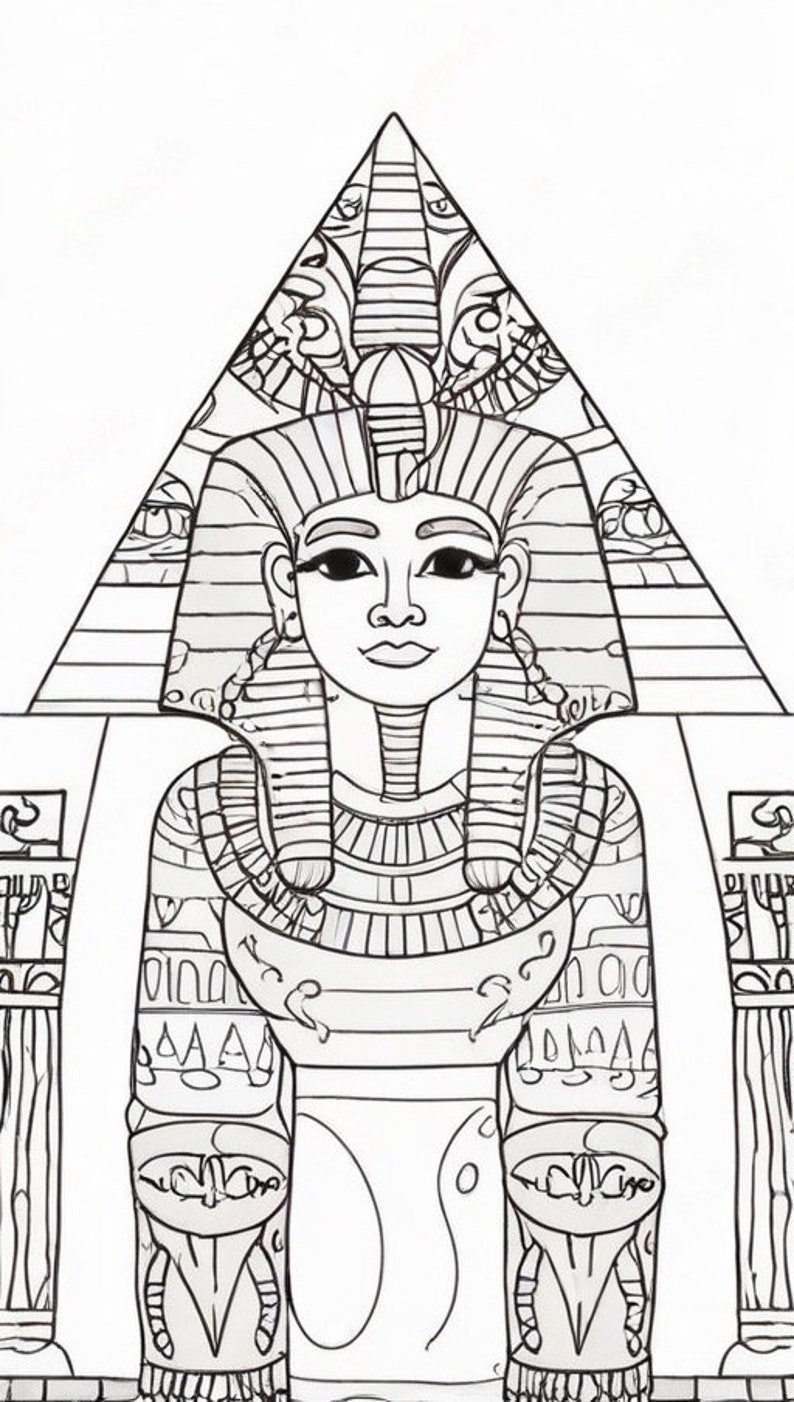 Etsy Ancient Egypt Inspired Coloring Sheets -25 Sheets ( Printables ...