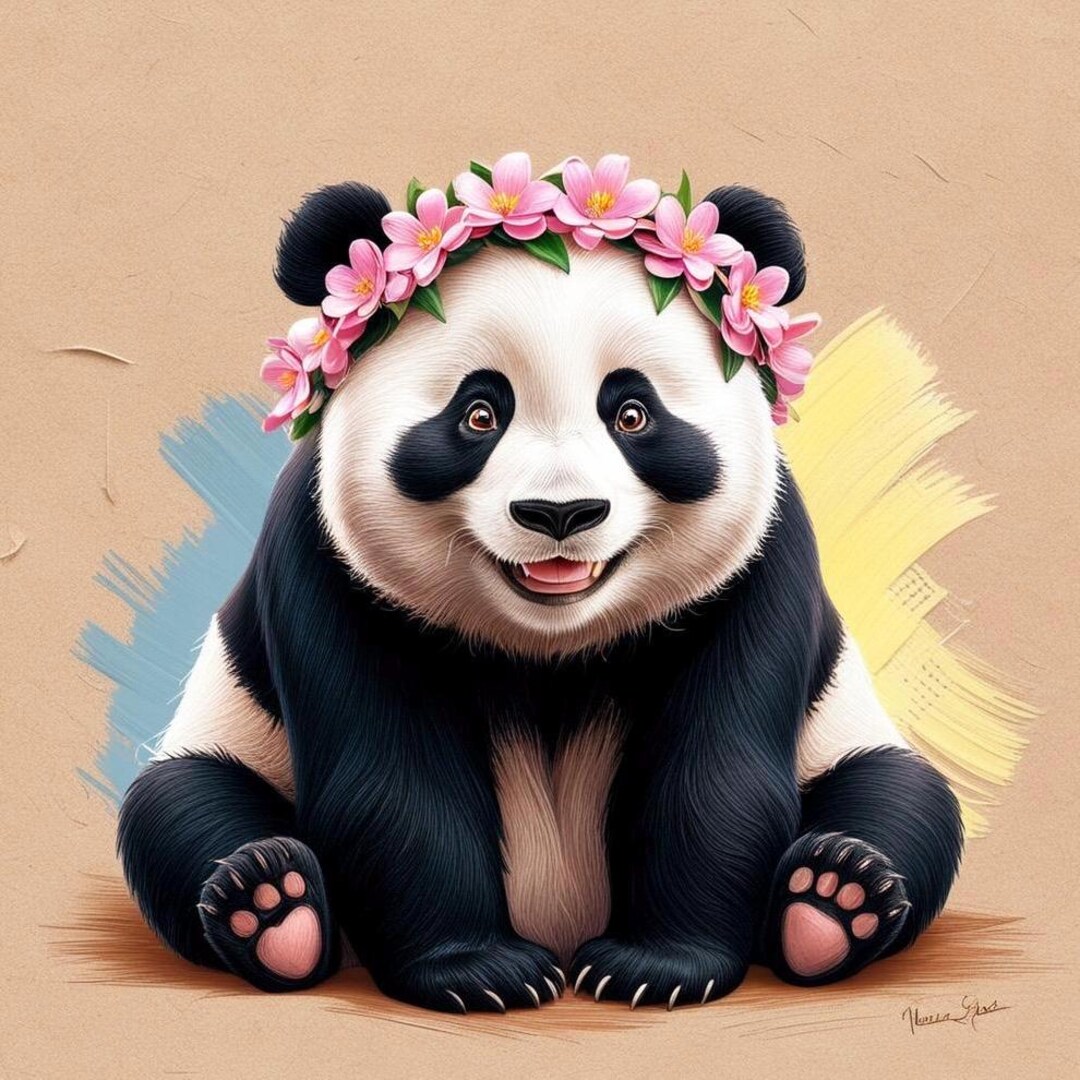 Silly and Funny Panda Poster . Digital Art. ,JPG File. Commercial Use ...