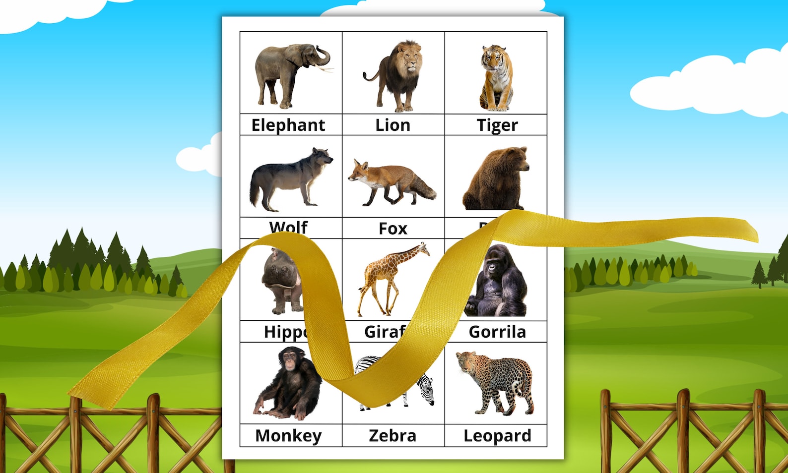 Wild Animals Flashcards Jungle Flashcards Montessori - Etsy