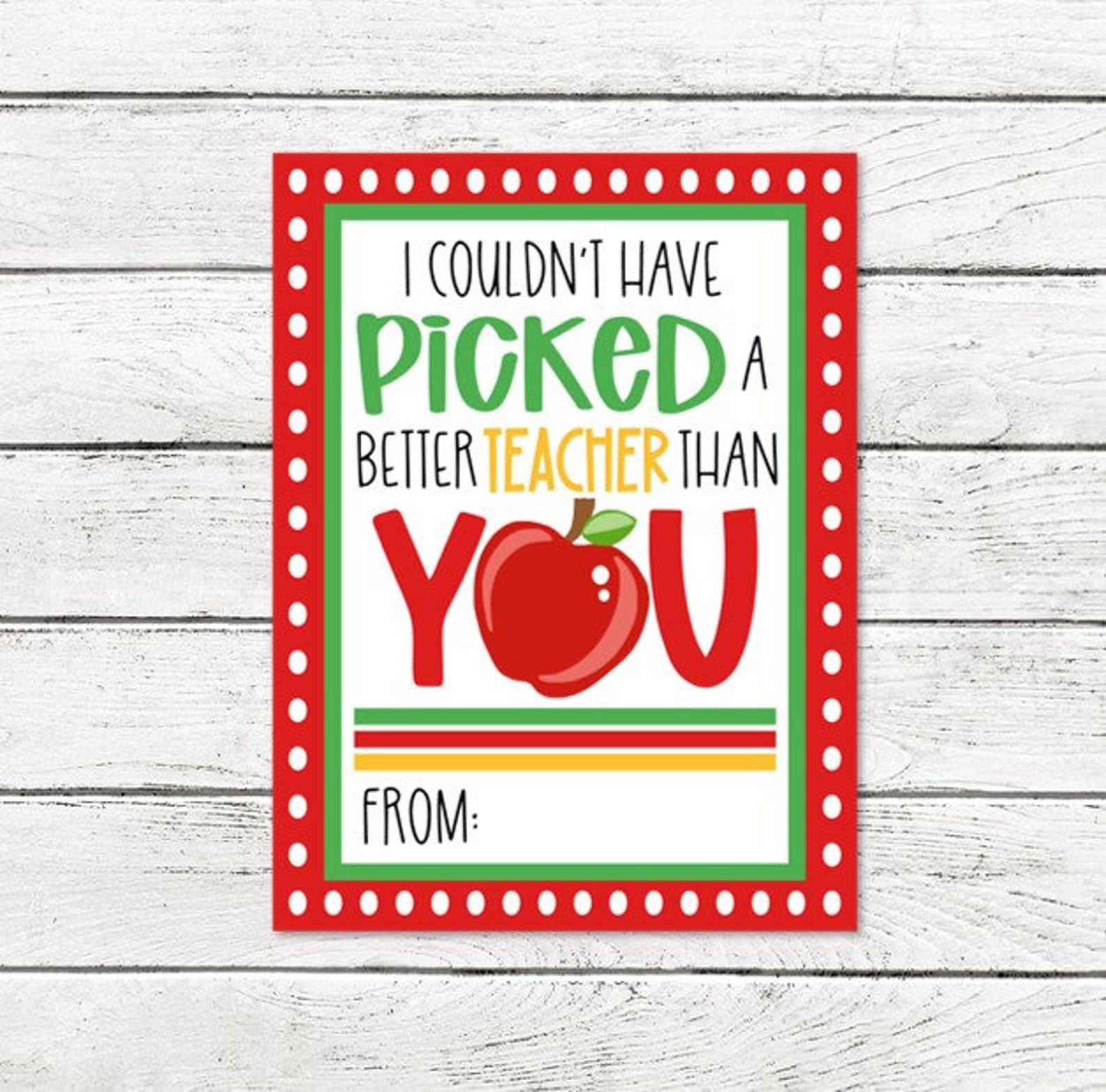 Back to School Apple Teachers Gift Tag Great Way to - Etsy