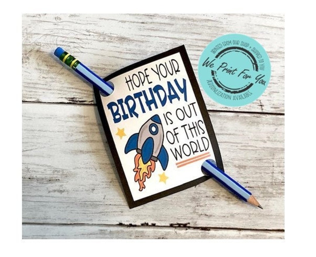 Cute Rocket Happy Birthday Tag - Back to School Rocket Theme ...
