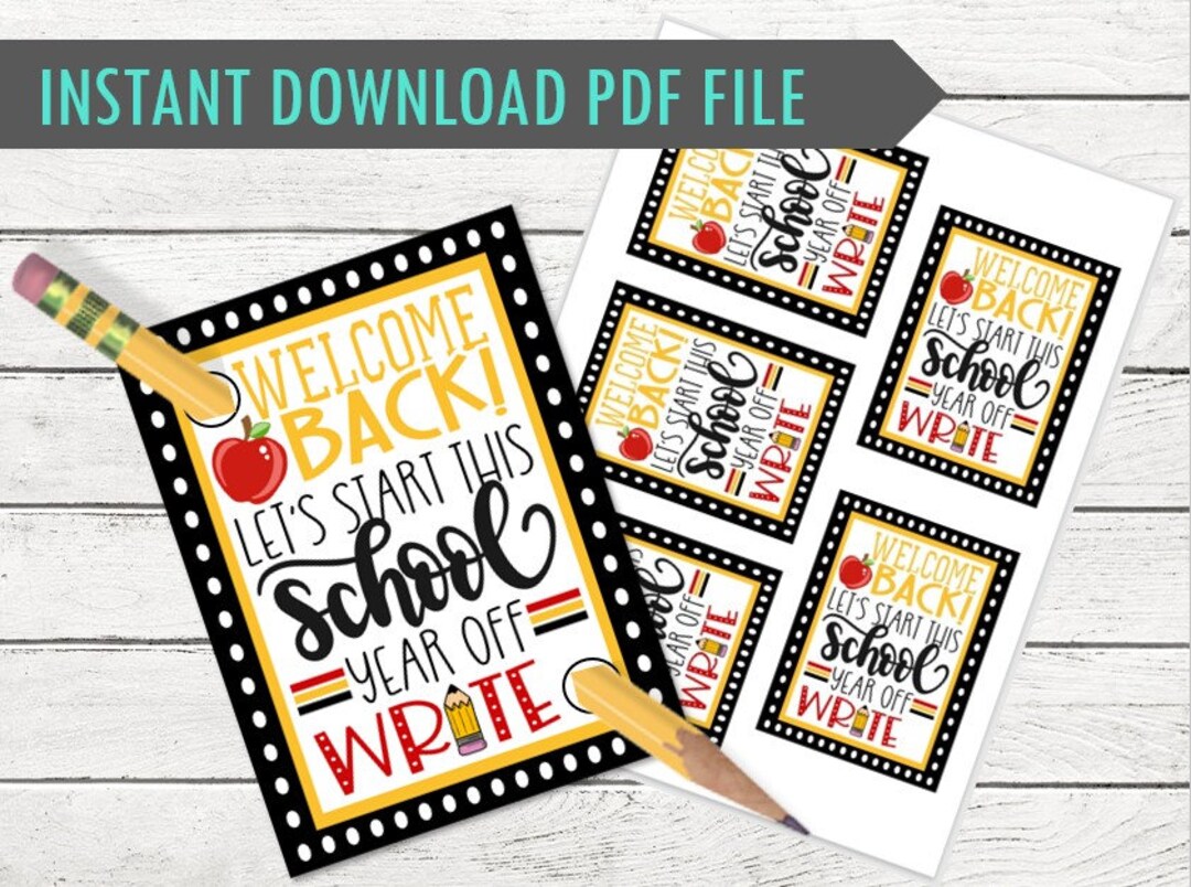Cute Pencil Welcome Tag - Back to School Pencil Theme - Start This Year ...
