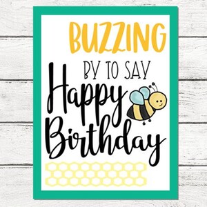 Cute Bee Happy Birthday Pencil Tag - Back to School Bee Theme - Buzzing ...
