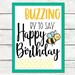 Cute Bee Happy Birthday Pencil Tag Back to School Bee Theme Buzzing by ...
