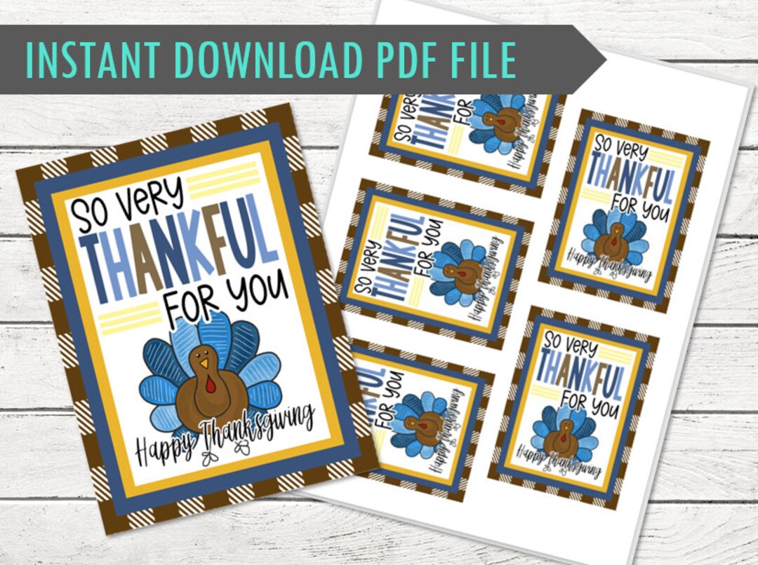 Cute Thanksgiving Turkey Gift Tag - Happy Thanksgiving! - Great for ...