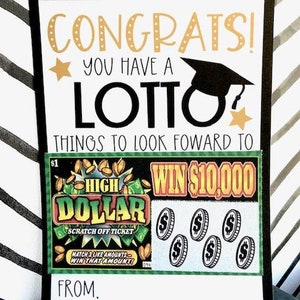 Awesome Lotto Graduation Gift Tag - Happy Graduation - Great for ...