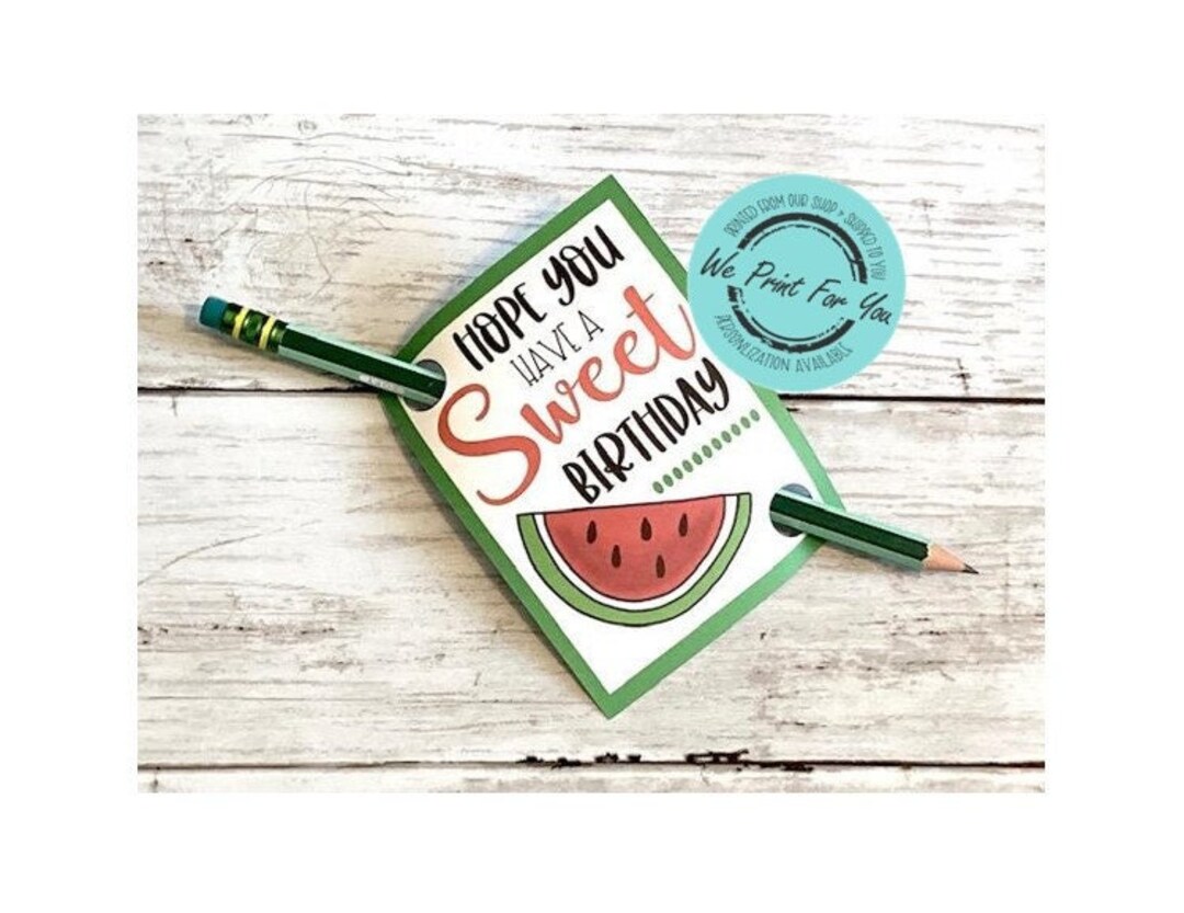 Cute Melon Happy Birthday Tag - Back to School Melon Theme - Celebrate ...