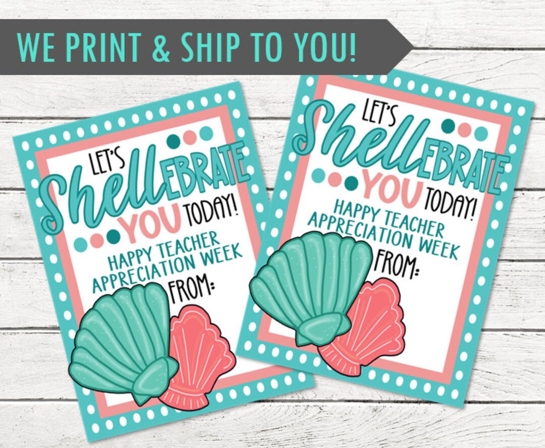 Cute Shell Teacher Appreciation Gift Tag - Great Way to Celebrate All ...