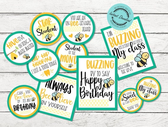 Cute Bee Teachers Bundle Back to School Bee Theme - Etsy