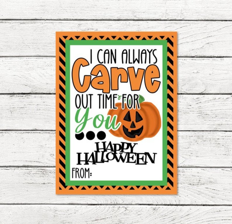 Cute Halloween Pumpkin Gift Tag - Happy Halloween! - Great for Treat ...