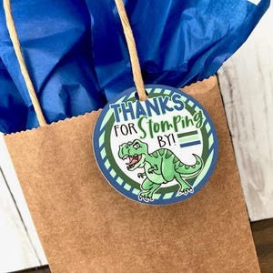 Dinosaur Thank You Stickers - PRINTED and SHIPPED - Birthday - Stomping ...