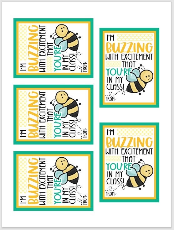 Cute Bee Teachers Welcome Tag Back to School Bee Theme - Etsy