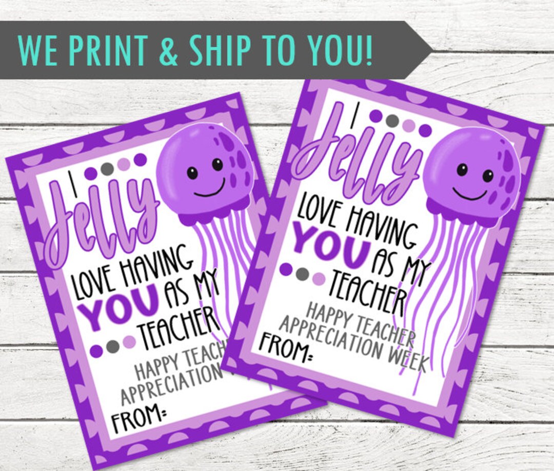 Cute Jellyfish Teacher Appreciation Gift Tag - Great Way to Celebrate ...