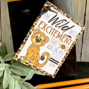 Cute Cheetah Teachers Welcome Tag - Back to School Cheetah Theme ...