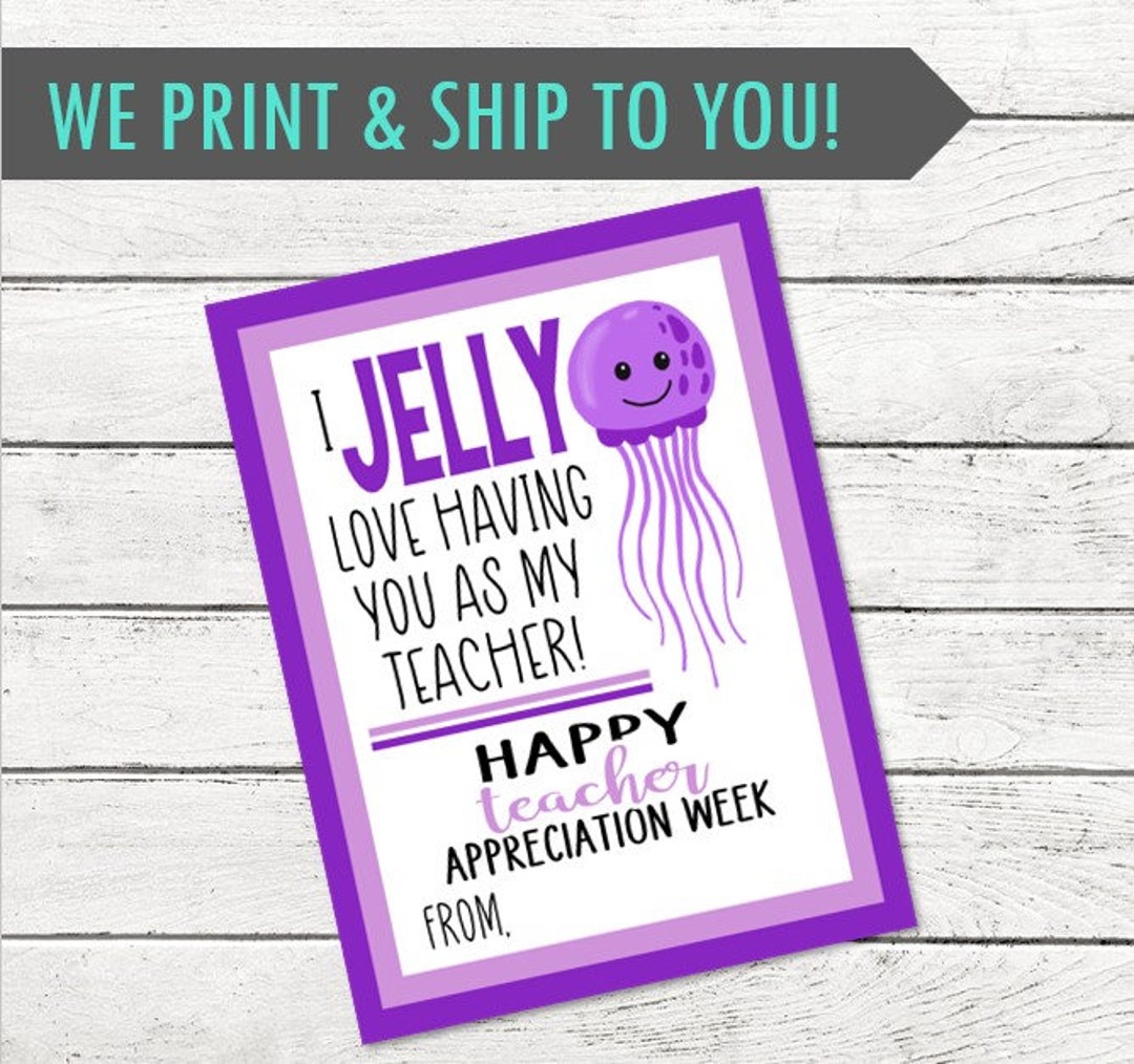 Cute Jellyfish Teacher Appreciation Gift Tag Great Way to Celebrate All ...