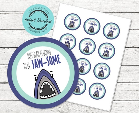Cute Shark Welcome Stickers Back to School Shark Theme - Etsy