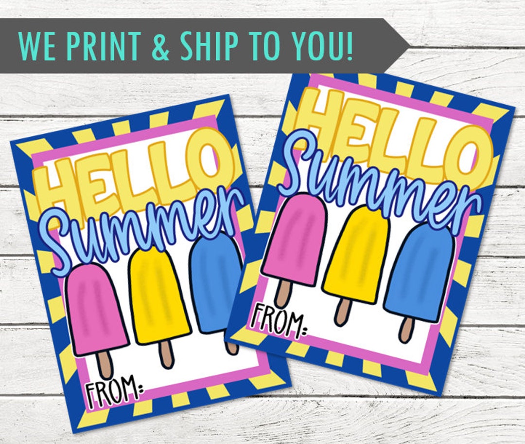 Cool Popsicle End of School Gift Tag - Happy Summer! - Great for Gift ...