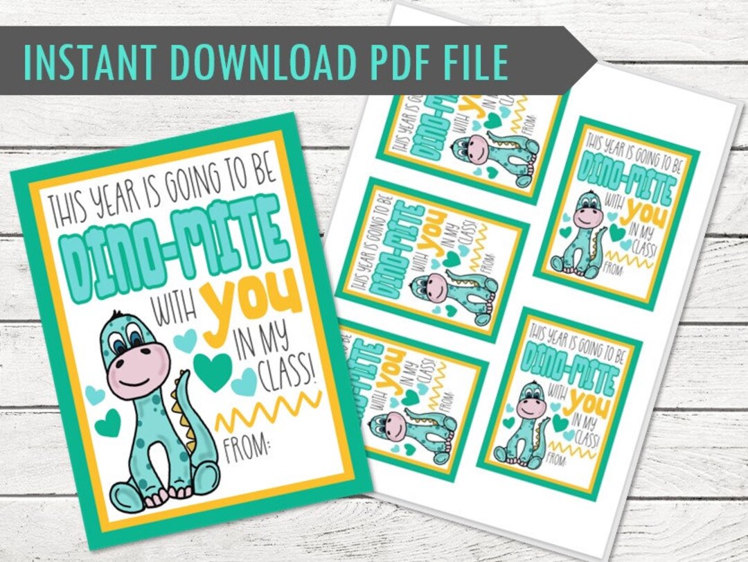 Cute Dino Teachers Welcome Tag - Back to School Dino Theme - Welcome ...
