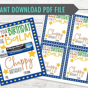Cute Chappy Birthday Gift Tag - Happy Birthday! - Great for Handing Out ...