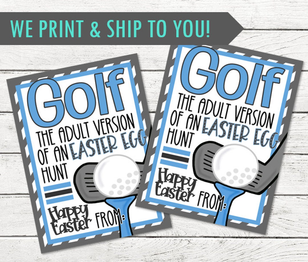 Cute Golf Easter Gift Tag - Happy Easter! - Great for Gift Bags, Easter ...