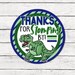 Dinosaur Thank You Stickers - PRINTED and SHIPPED - Birthday - Stomping ...