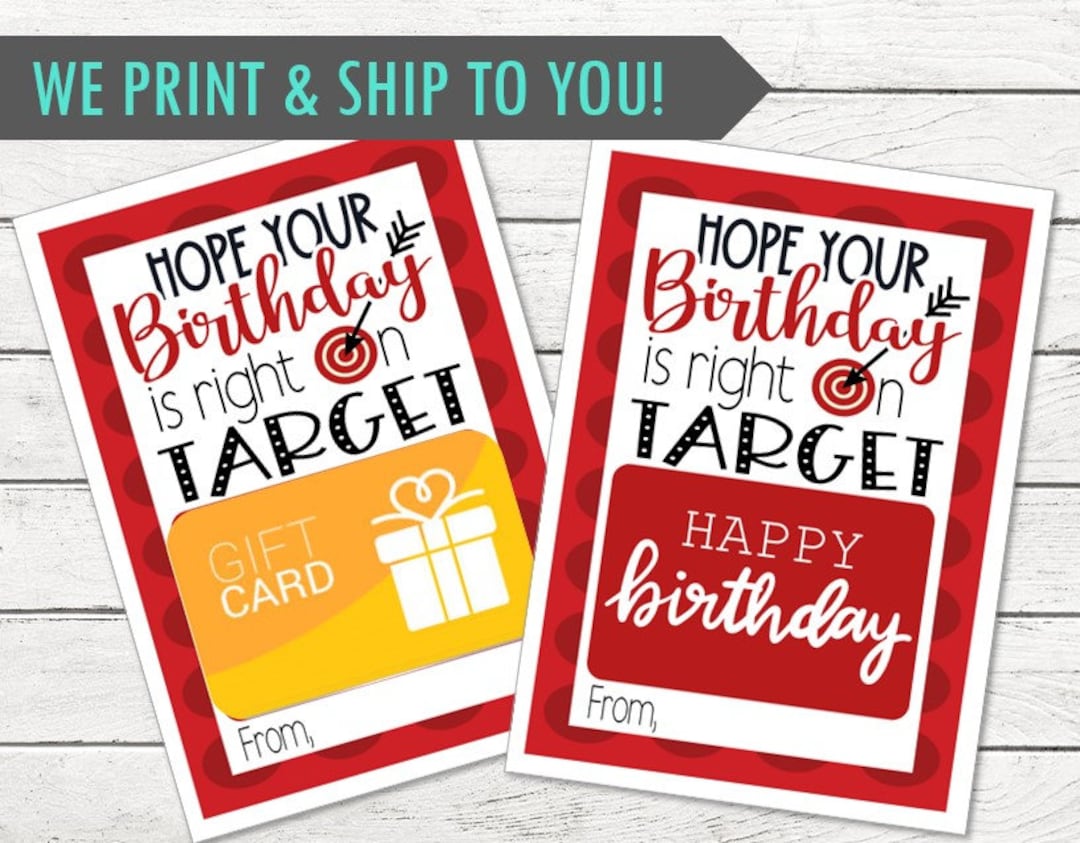 Cute Target With Arrow Birthday Gift Card Tag - Happy Birthday! - Great ...