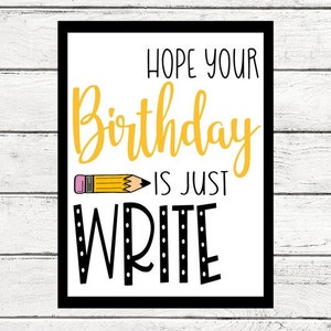 Cute Pencil Happy Birthday Tag - Back to School Pencil Theme - Birthday ...