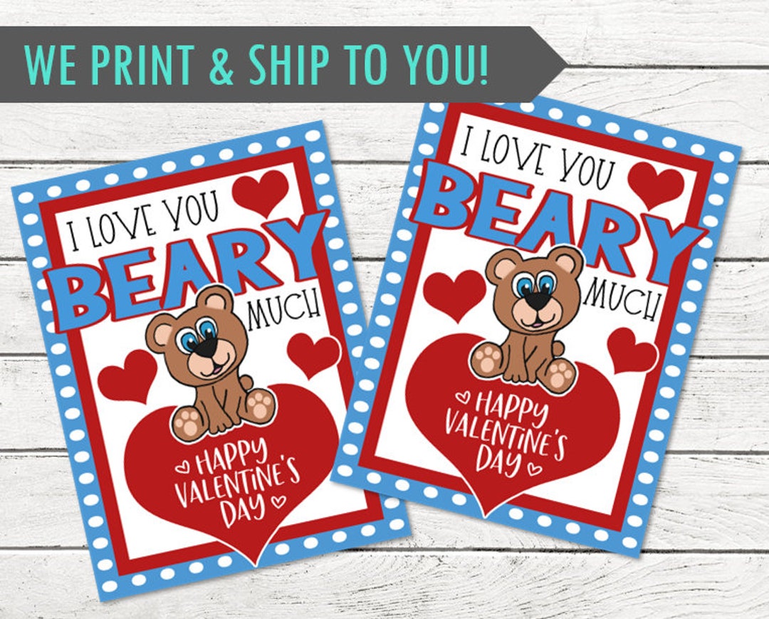 Cute Bear Valentines Day Gift Tag Happy Valentines Day Great for Gift ...