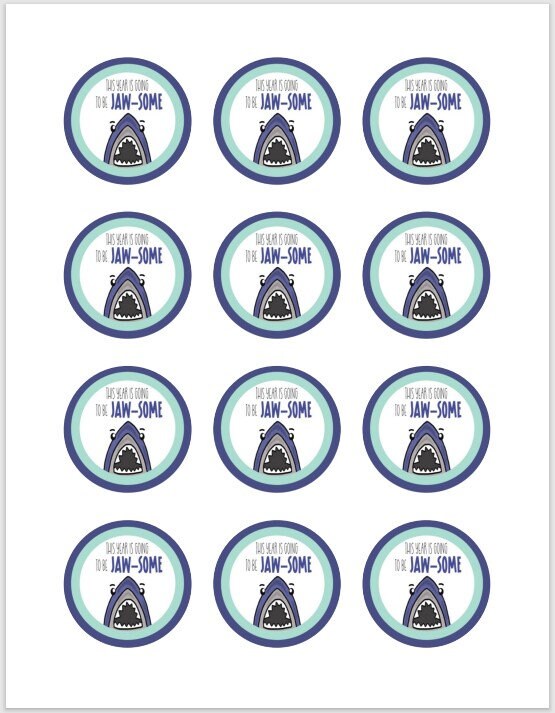 Cute Shark Welcome Stickers Back to School Shark Theme - Etsy