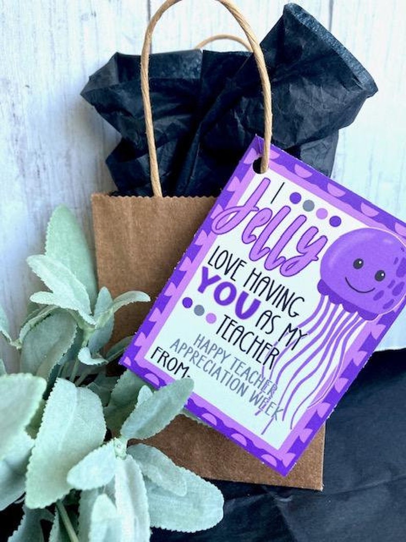 Cute Jellyfish Teacher Appreciation Gift Tag - Great Way to Celebrate ...