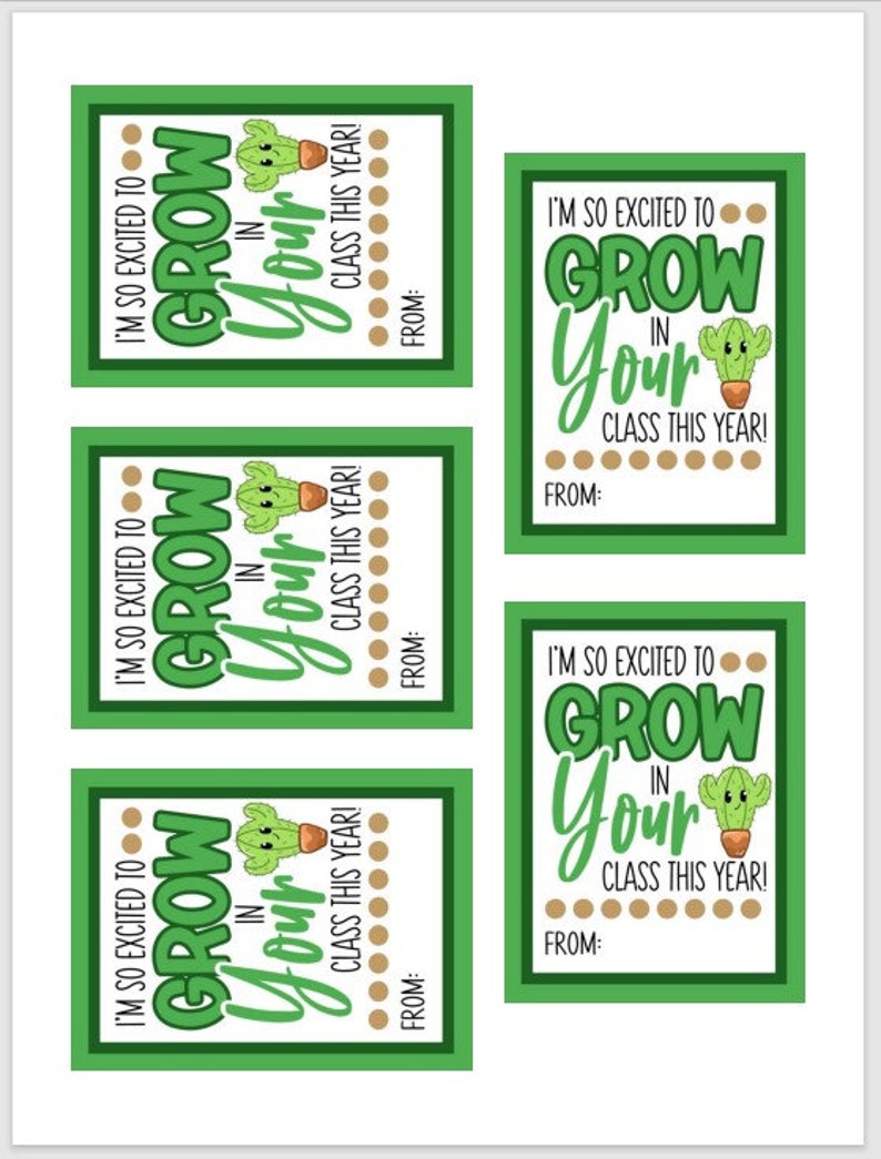Back to School Cactus Teachers Gift Tag Great Way to - Etsy