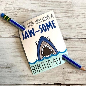 Cute Shark Happy Birthday Tag - Back to School Shark Theme - Have a ...
