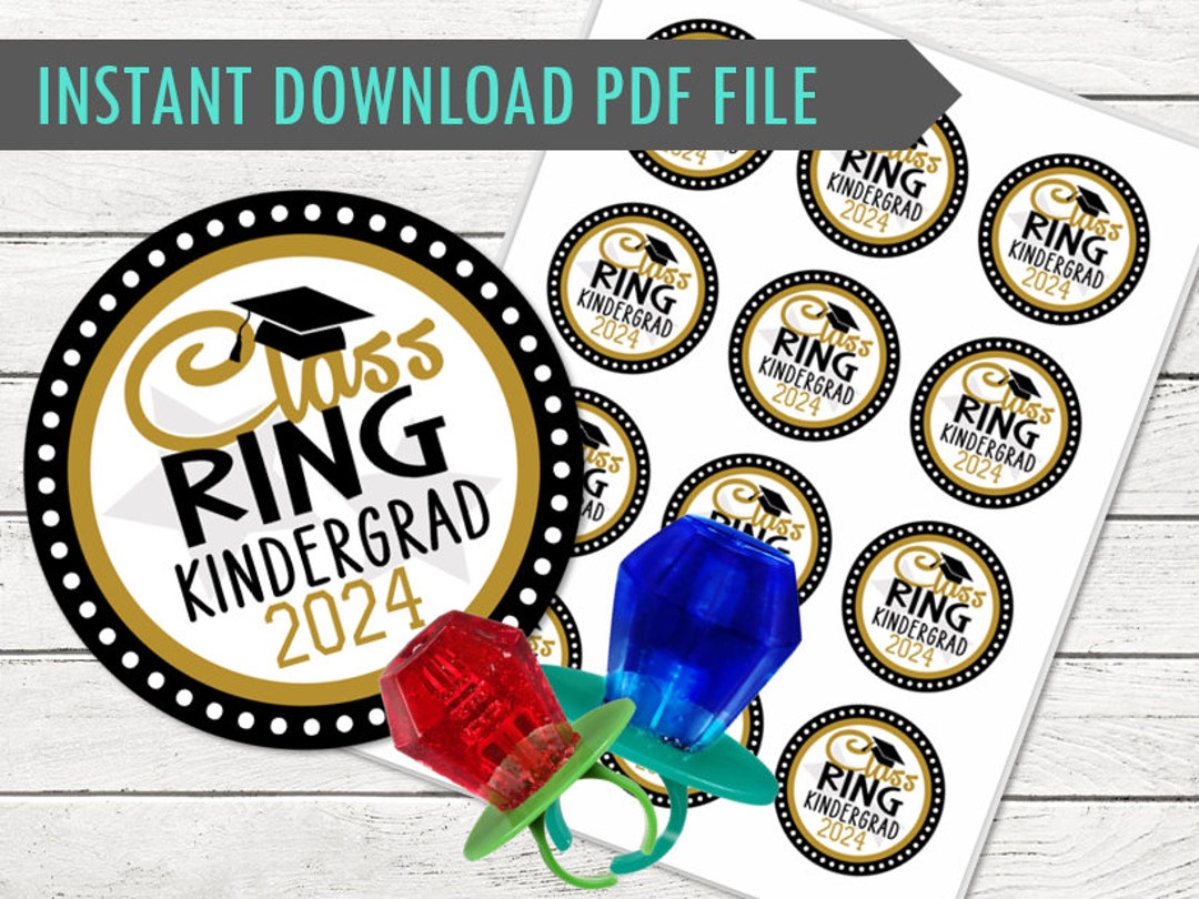 Cute Ring Kindergarten Graduation Sticker Sheet Happy Graduation Great ...