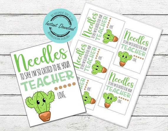 Cute Cactus Teachers Welcome Tag Back to School Cactus Theme - Etsy