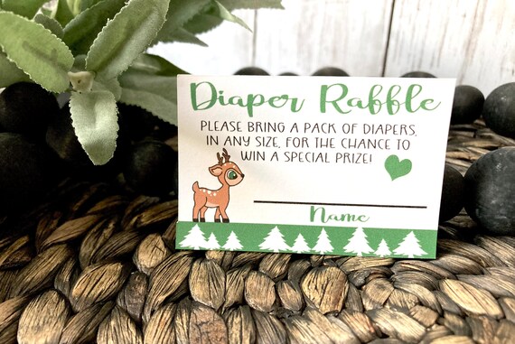 Süßes Reh Windel-Raffle-Ticket Reh-Baby-Shower-Thema Toll - Etsy