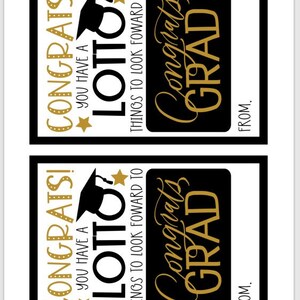 Awesome Lotto Graduation Gift Tag - Happy Graduation - Great for ...