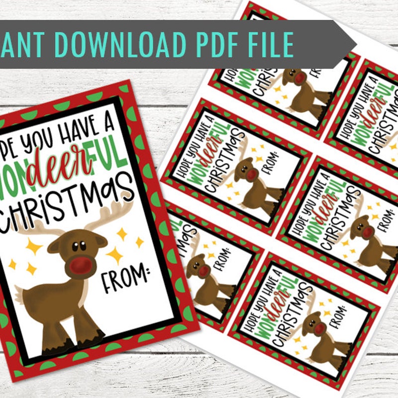 Reindeer Gift Tag - 60+ Gift Ideas for 2024