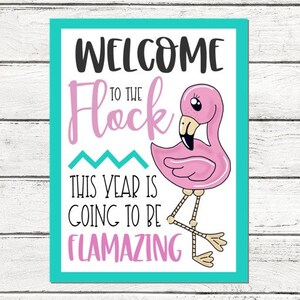 Cute Flamingo Welcome Tag - Back to School Flamingo Theme - Great for ...