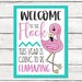 Cute Flamingo Welcome Tag Back to School Flamingo Theme Great for ...